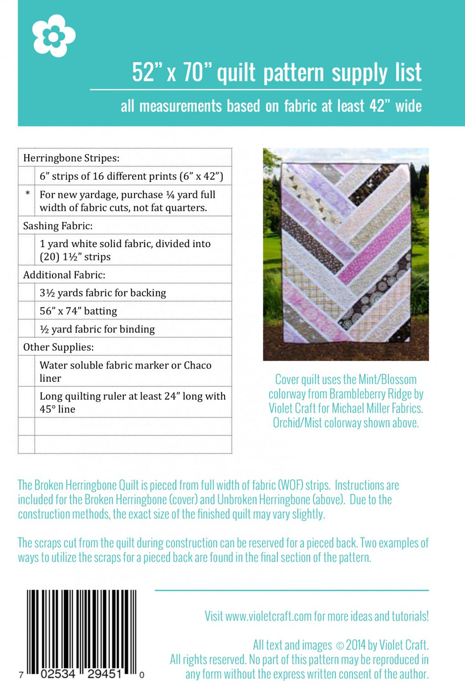 Violet Craft Quilt Patterns – Modern Quilt Co.