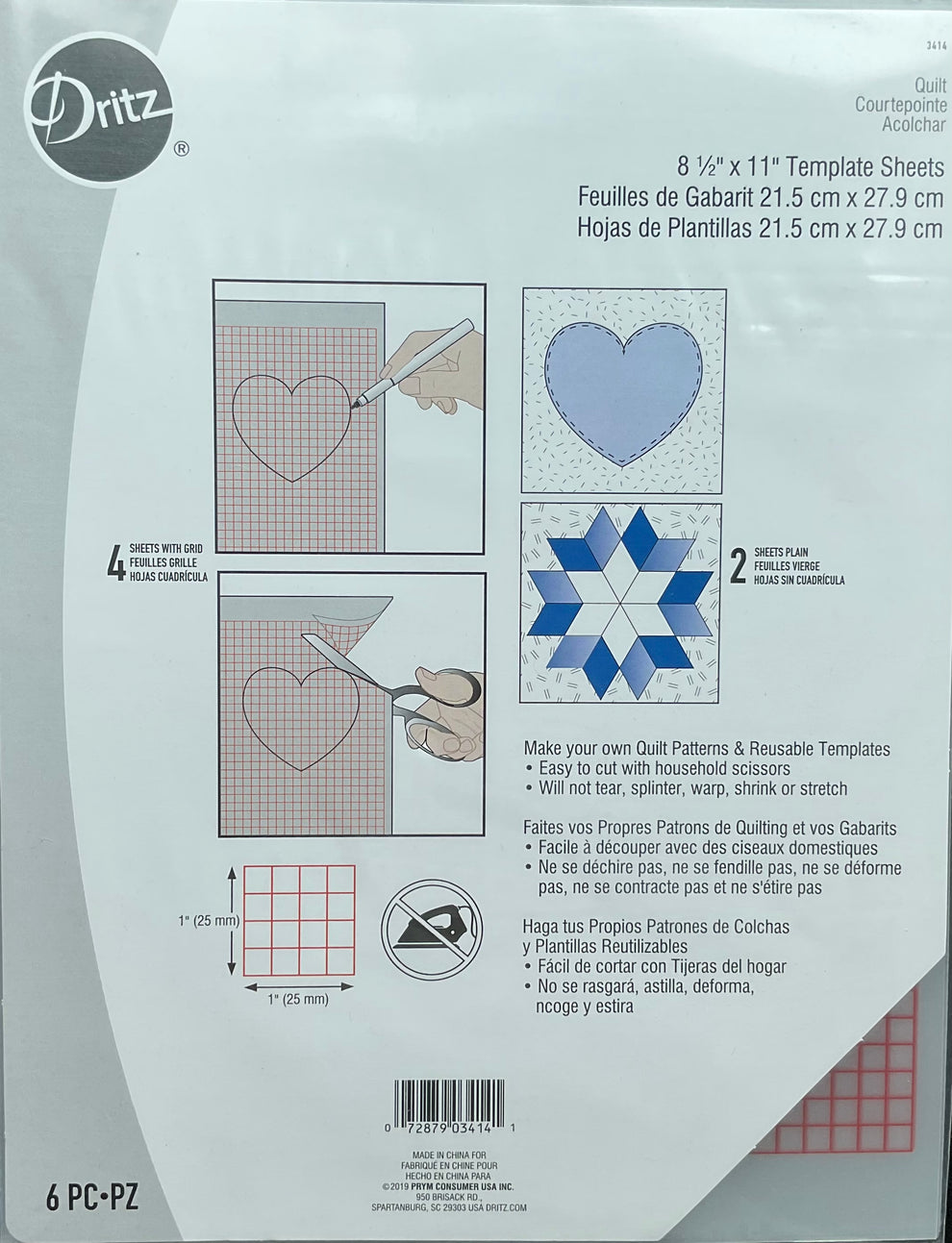 Dritz Template Sheets – Modern Quilt Co.