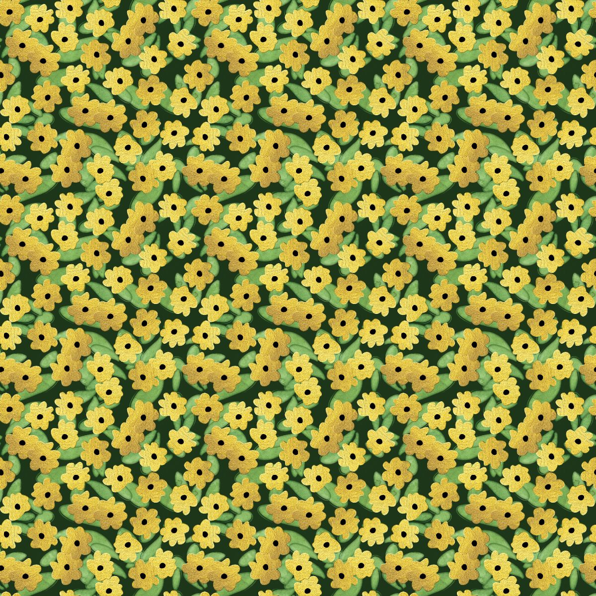 Highland Nature Walk by Alison Woodside - Ditzy Flowers 4601-44 Amber ...