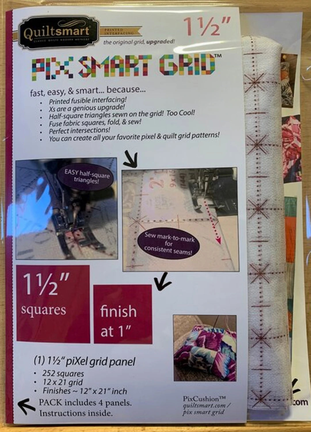1.5" Pix Smart Grid Interfacing by QuiltSmart – Modern Quilt Co.