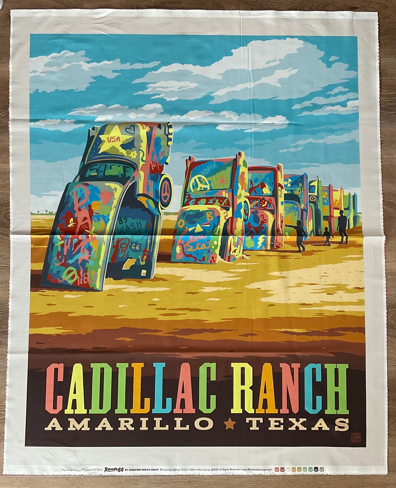 Route 66 Cadillac Ranch Panel PD15016 – Modern Quilt Co.