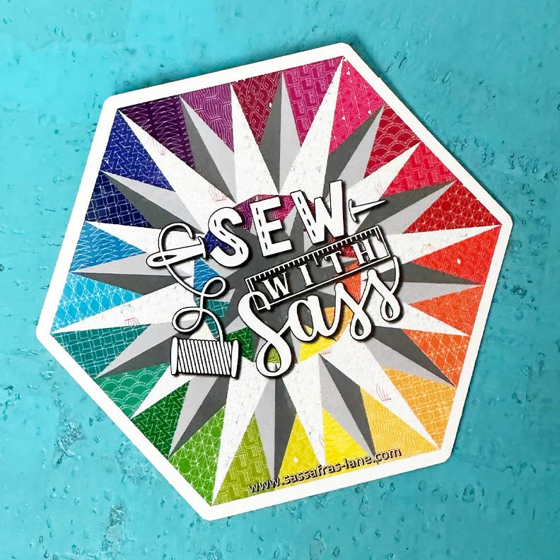 Sew With Sass Sticker by Sassafras Lane – Modern Quilt Co.